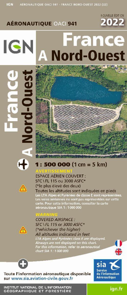 Carte VFR IGN France 2022 IGN - Pilotshop